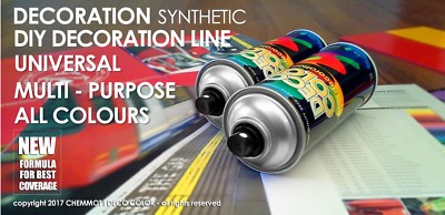 DECO COLOR DECORATION UNIVERSAL SPRAY PAINT MULTI-PURPOSE 400ML GLOSS ...