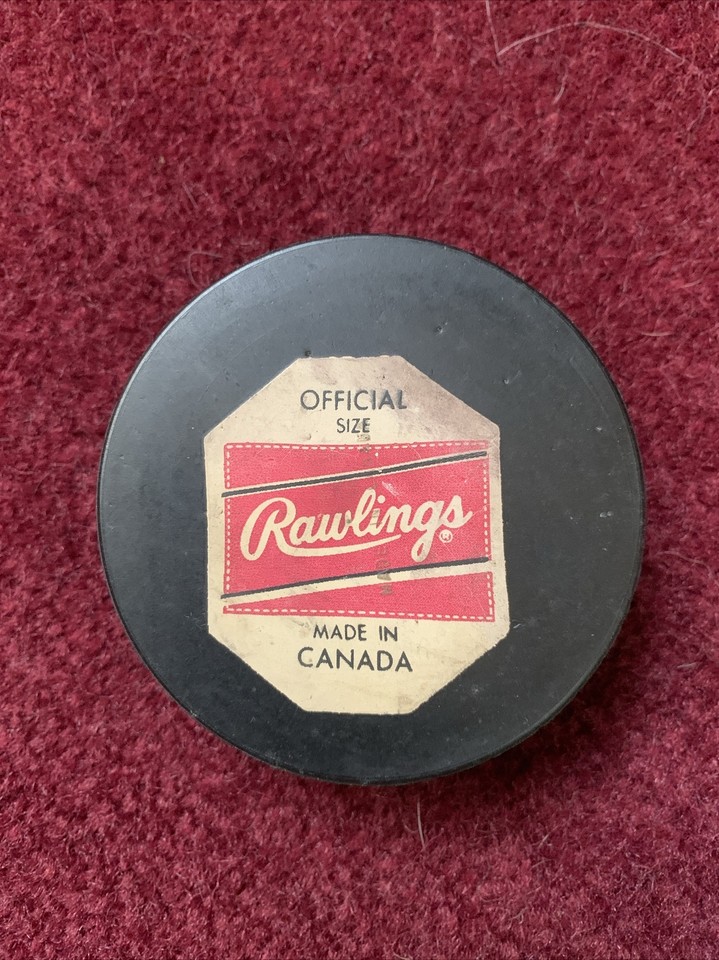 VINTAGE RAWLINGS PUCK NEW YORK RANGERS MIC | eBay