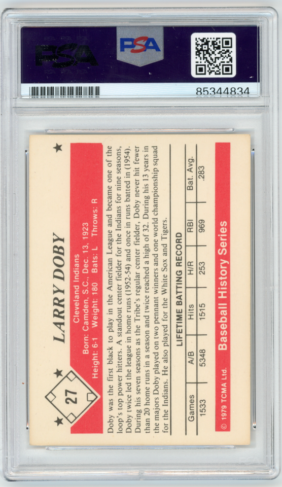 Larry Doby Signed 1979 TCMA Baseball History The 50s #27 HOF ...