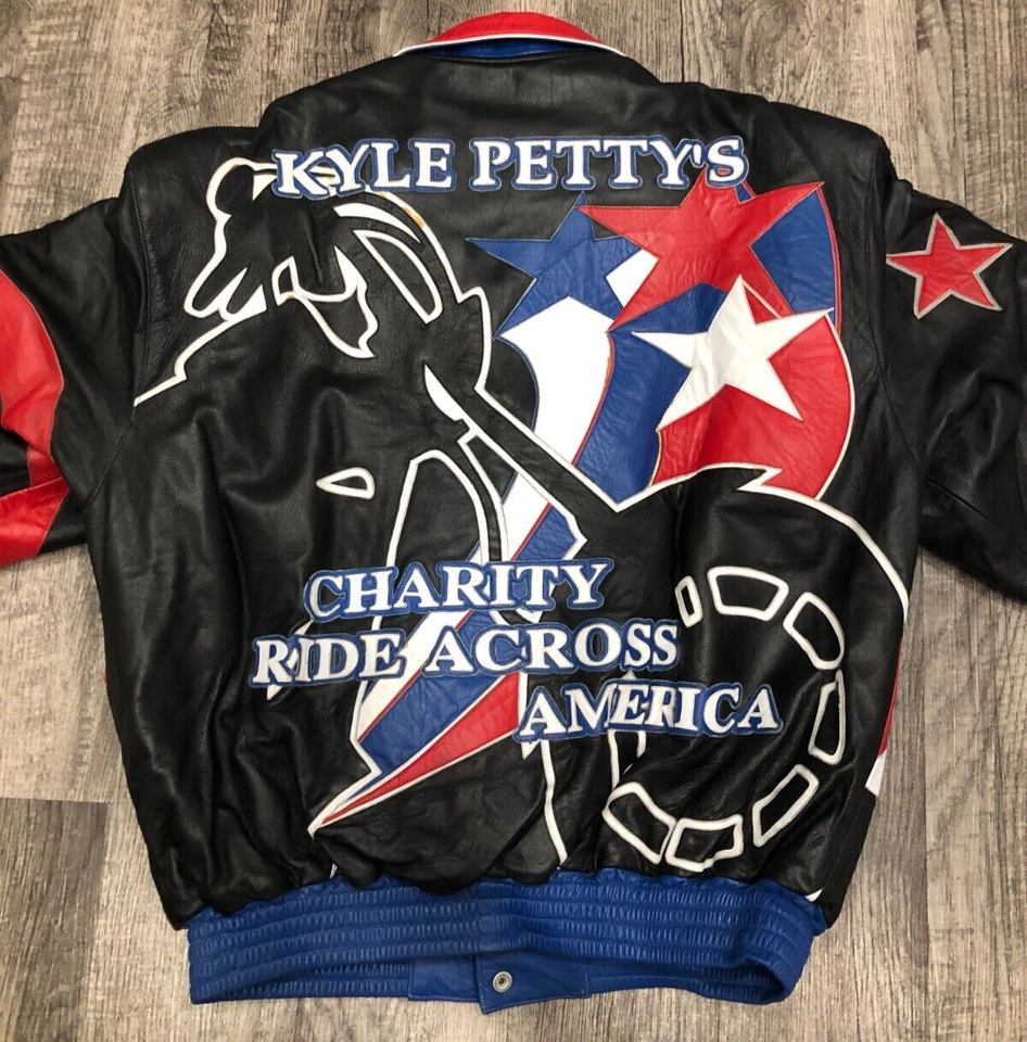 Jeff Hamilton Kyle Petty Charity Ride Leather Jacket SZ XL | eBay
