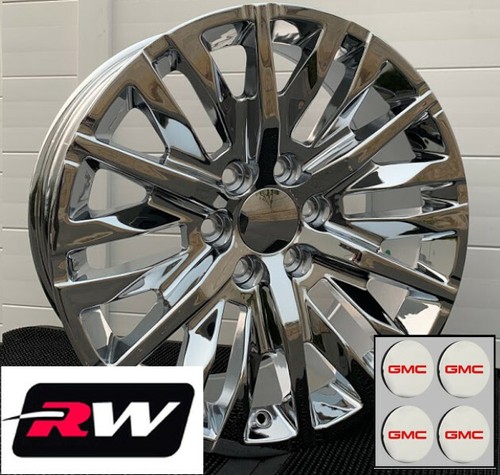 22 x9" inch GMC Sierra 1500 OE Replica Wheels Chrome 2019 Sierra Denali ...