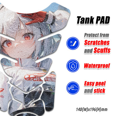 Anime Design Gas Tank Protector Non-Slip Fuel Tank Grip Sticker Tank ...
