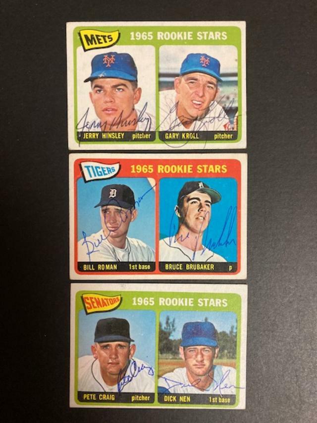 Pete Craig & Dick Nen Signed 1965 Topps Card Washington Senators Rookie ...