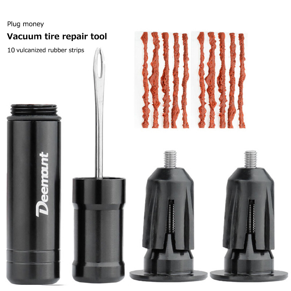 Mountain Bike Rubber Strip Drill Tubeless Tire Puncture Repair Tool Kit ...