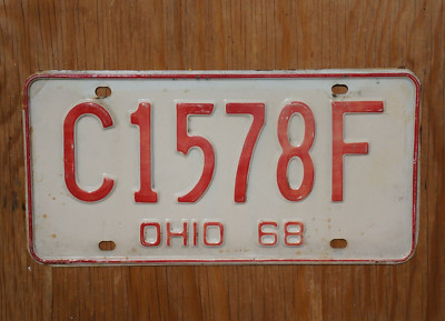 1968 Ohio State '68 License Plate | eBay
