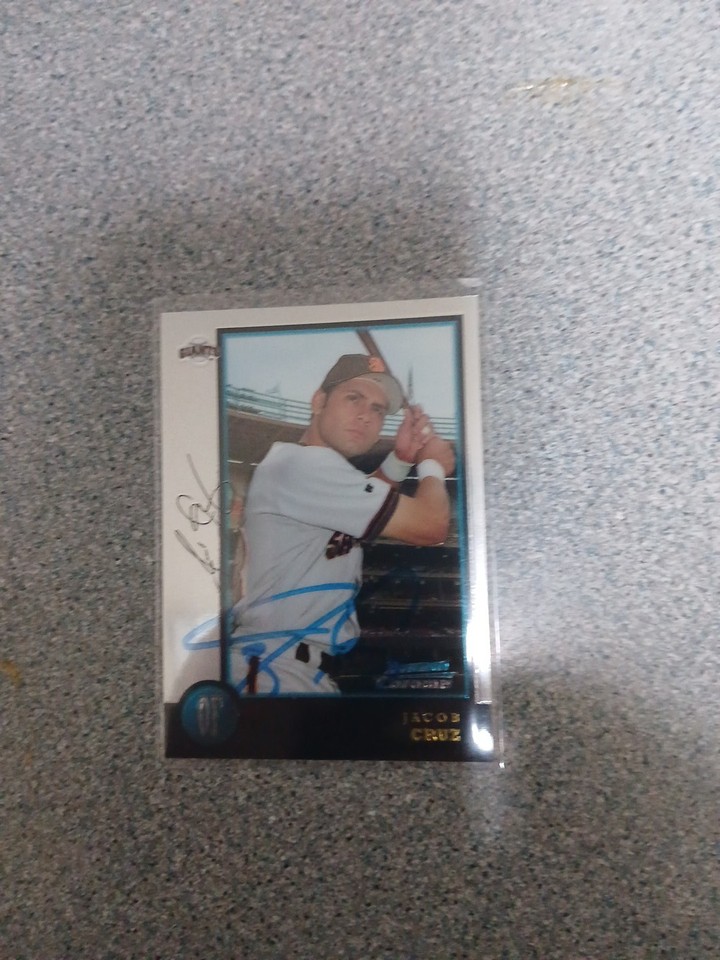 Jacob Cruz Signed In Person 1998 Bowman Chrome Giants Rc A8 | eBay