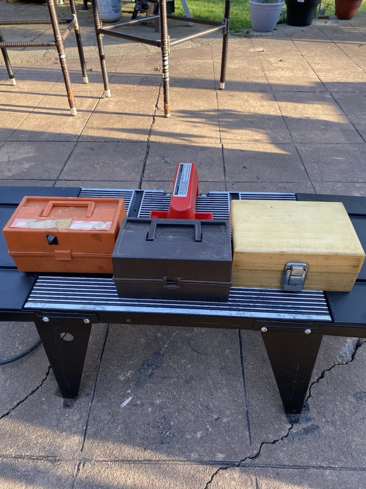 Large Lot Vintage Sears Craftsman Router, Bits, Table 1 1/2 HP Router ...