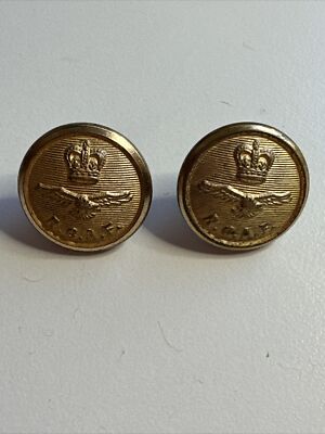 Vintage Royal Canadian Air Force R C A F War Uniform 2 Buttons | eBay