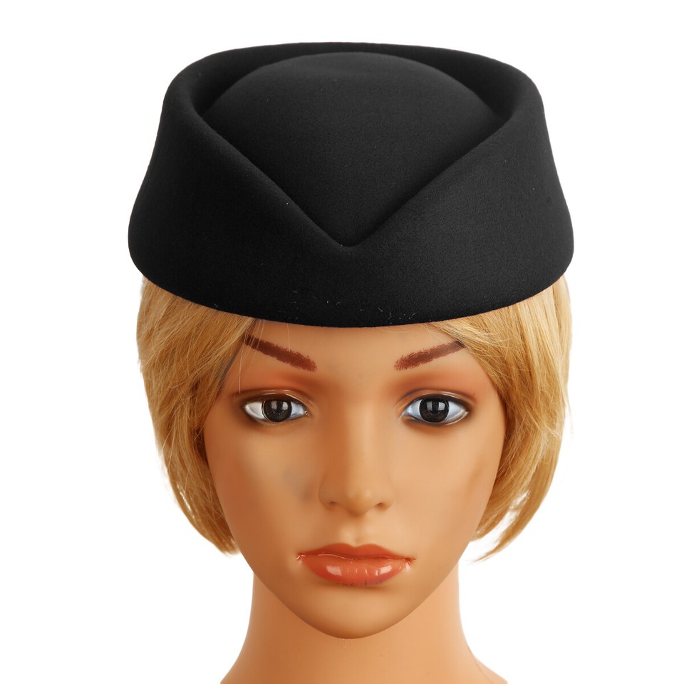 Imitation Wool Stewardess Air Hostesses Pillbox Hat Cap for Costume ...