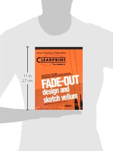 Clearprint Vellum Pad with 10x10 Fade-Out Grid, 8.5x11 Inches, 16 lb ...