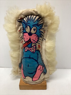 Vintage Carnival Amusement~Ball Toss/Cat Rack Game~12" Cat Punk Knock ...