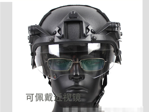 Outdoor Tactical Helmet Rail Mount Visor Flip Up Goggles for Fast Mich ...