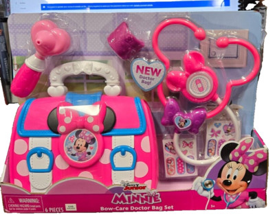 Disney Junior Minnie Bow Care Doctor Bag 6 Piece Set - NEW In Box | eBay