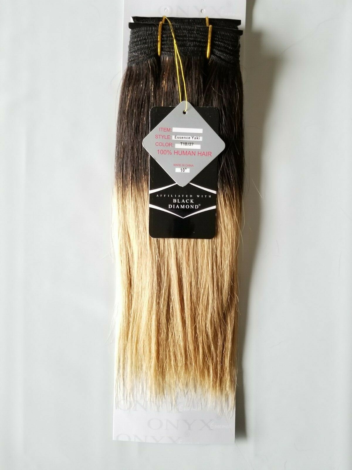 ONYX Black Diamond 100% Human Hair Natural Essence Yaki Weave Extension ...