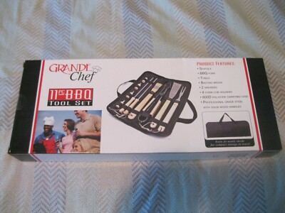 GRANDE CHEF 11 PIECE BARBECUE TOOL KIT IN ORIGINAL BOX | eBay