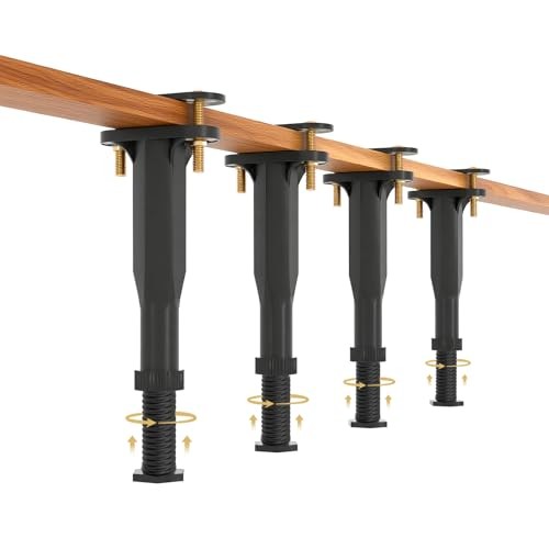 Adjustable Height Bed Support Legs (7.7" 4 Pcs (7.7"-13.3") Rigid ...