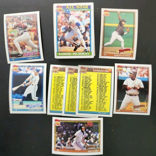 Set Filler Lot 1991 Topps Baseball (60 Cards + 3 Checklists) EX+ | eBay