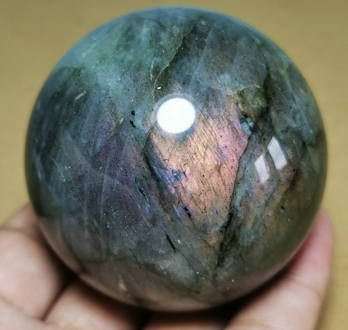 Polished Nice Rainbow Pink Flash Labradorite Sphere Ball Reiki ...