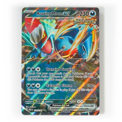 Pokemon - Roaring Moon ex - 124/182 - SV Paradox Rift - Half Art Card ...