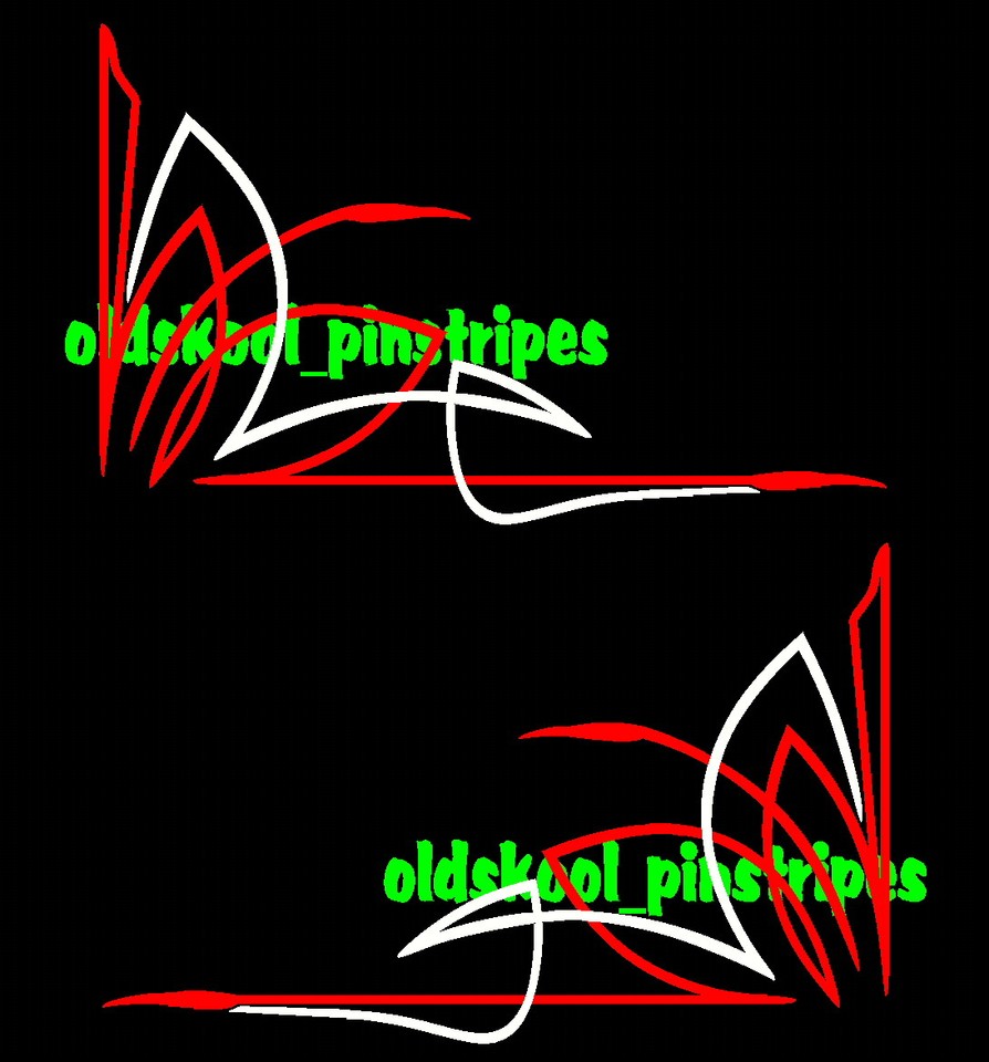 Pinstripe pinstriping vintage hot rat rod hood trunk custom vinyl decal ...