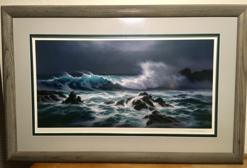 Framed Roy Tabora Signed Lithograph - Light Of The Midnight Sea - COA ...