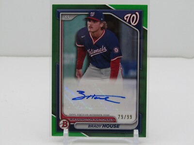 BRADY HOUSE 2024 BOWMAN AUTOGRAPH AUTO GREEN #79/99! NATIONALS!! | eBay
