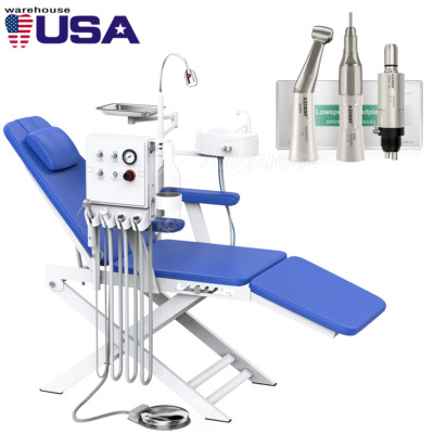 Portable Dental Folding Chair+LED Light+Turbine Unit/Low Speed ...