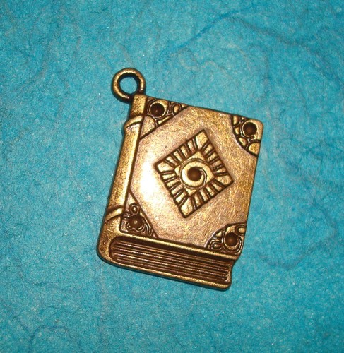 Pendant Book Charm Diary Charm Bronze Charm Romance Book Library Charm ...
