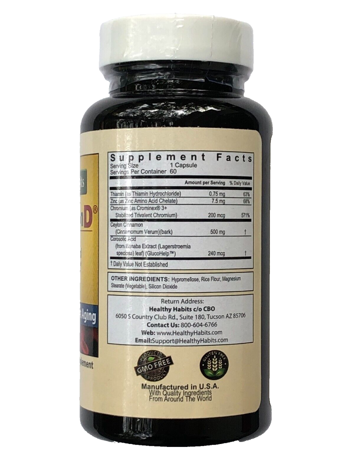 Striction D Premium Blood Sugar Support Supplement 60 Capsules Healthy ...