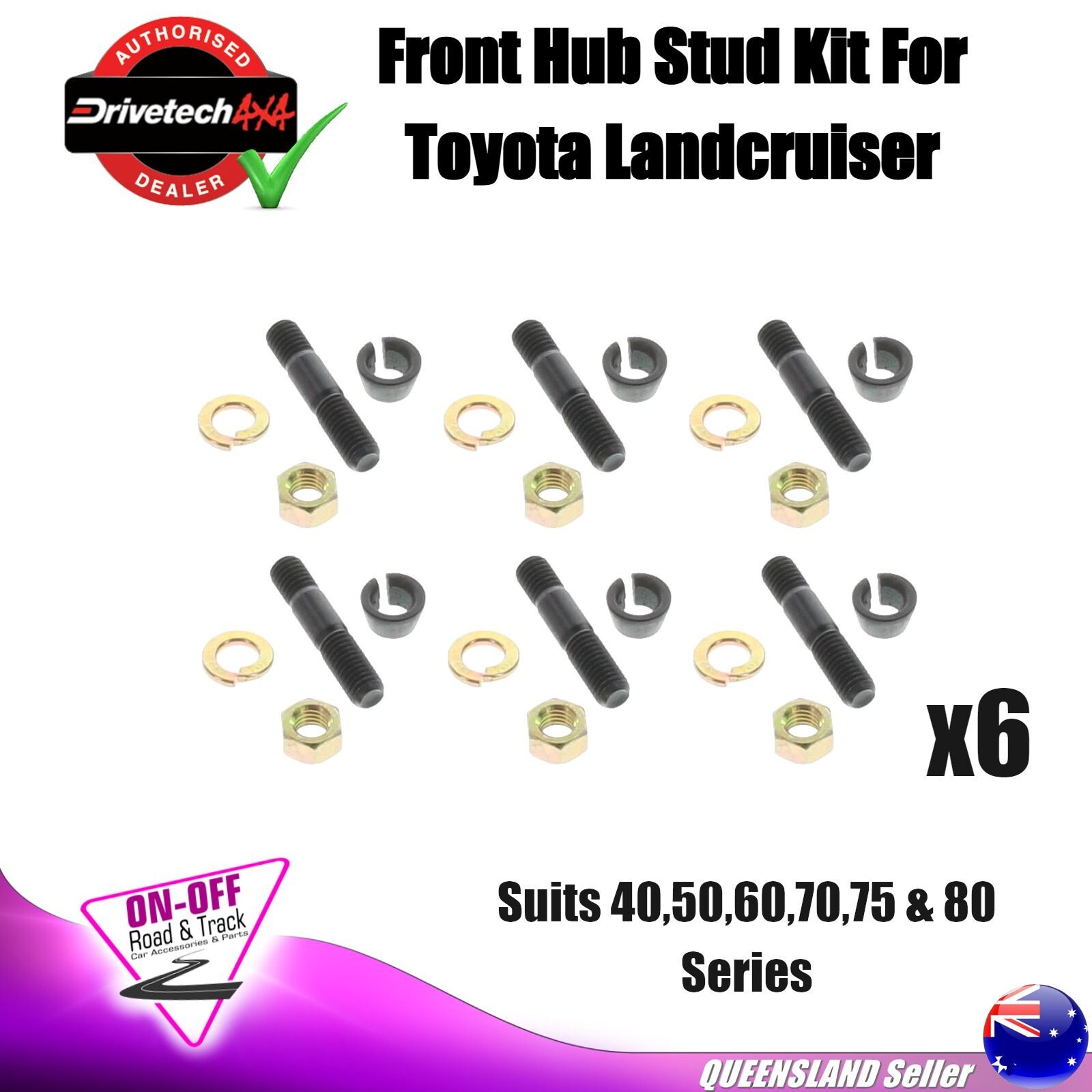 Drivetech 4x4 041-021096 - Hub Stud Kit For Toyota Landcruiser Fits ...