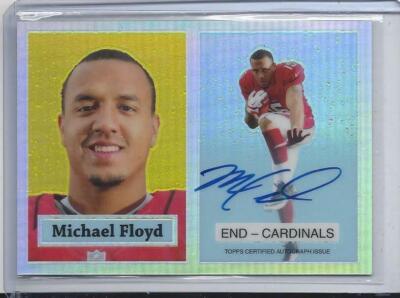 MICHAEL FLOYD 2012 TOPPS CHROME 1957 REFRACTOR ON CARD ROOKIE AUTO RC ...