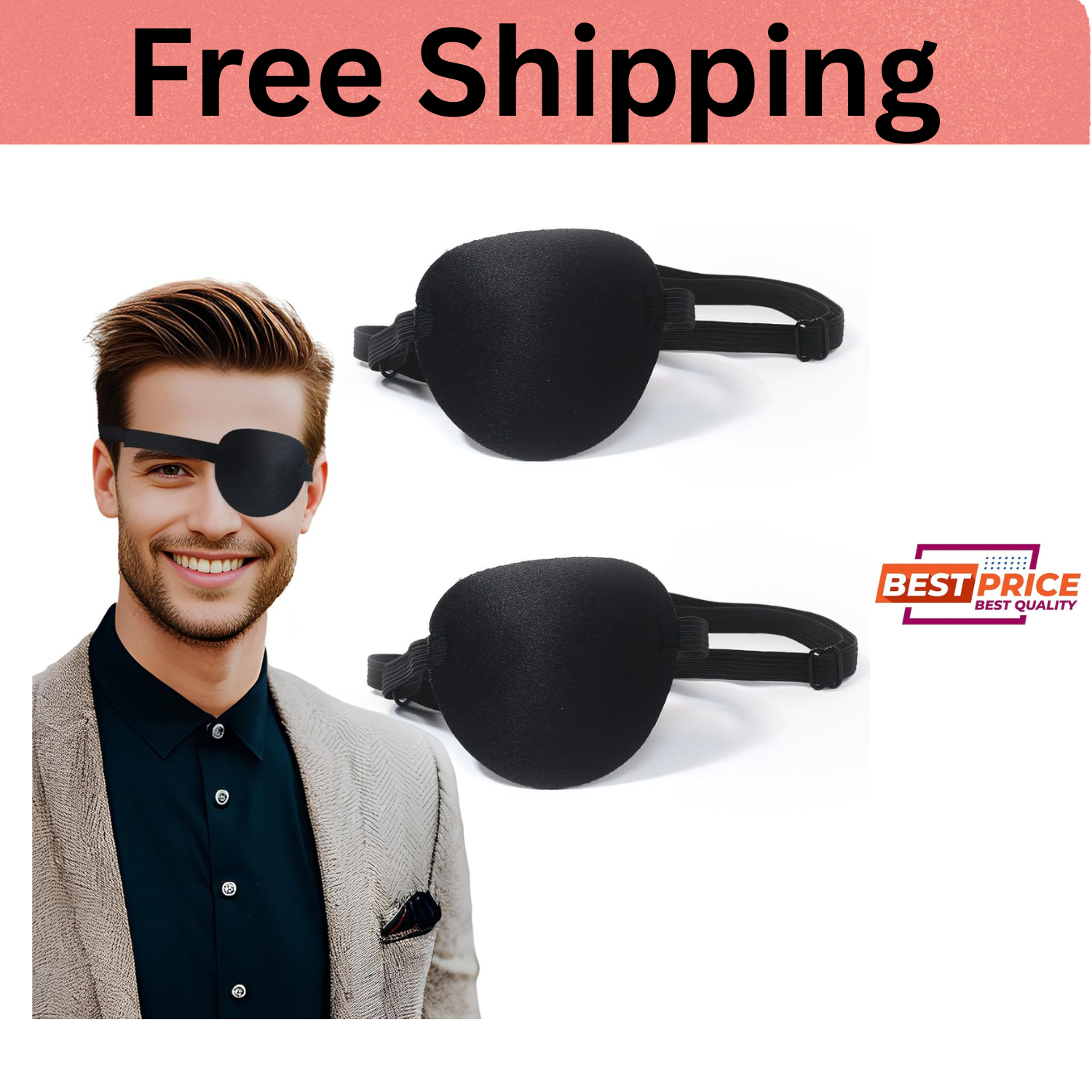 2 Pcs Adjustable Eye Patches Left/Right Lazy Eye Patches for Adults ...