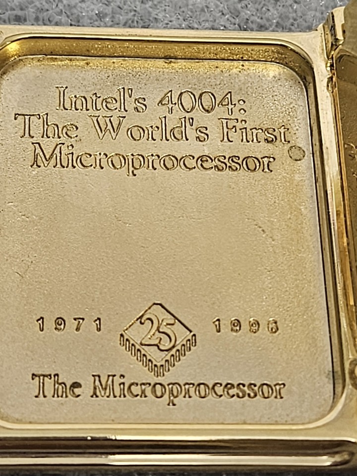 Intel 4004 CPU Microprocessor Anniversary Clock 1996 Ltd Edition | eBay
