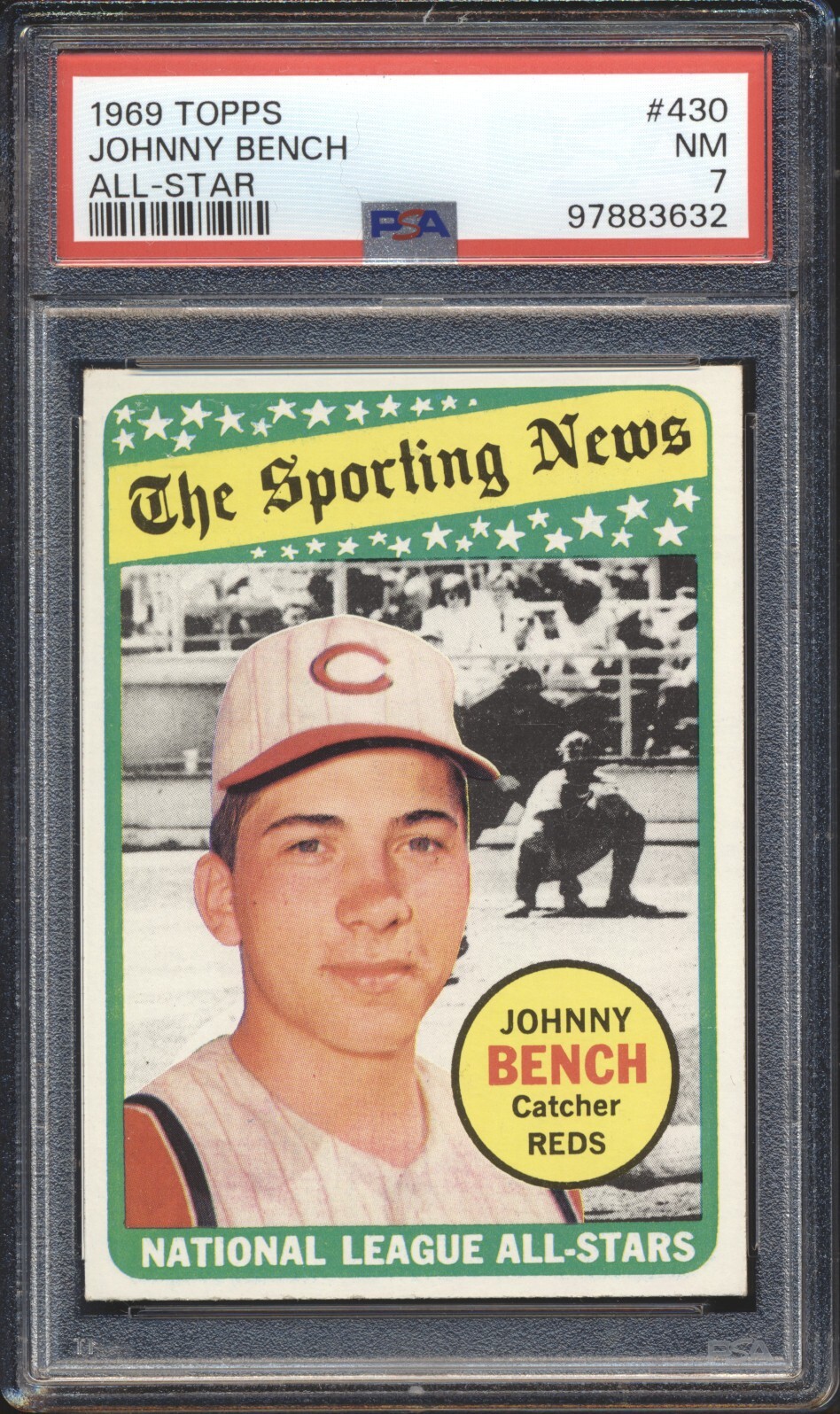 1969 Topps Baseball Johnny Bench AS #430 PSA 7 REDS NM HOF | eBay