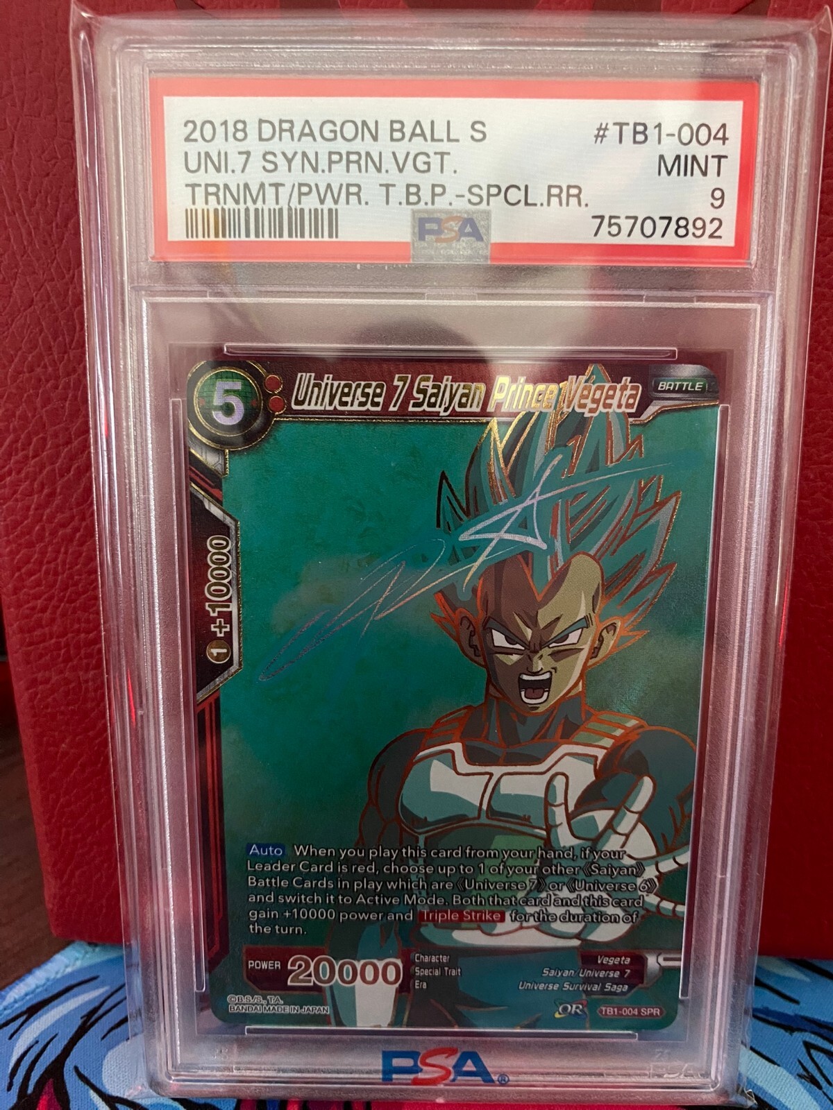 Universe 7 Saiyan Prince Vegeta TB1-004 SPR PSA 9 Mint Dragon Ball Super DBS Sig | eBay