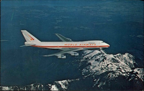World Airways Boeing 747C Jet Airliner Airplane Vintage Postcard | eBay