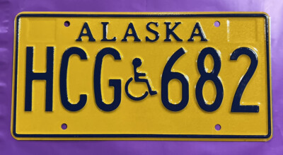 LICENSE PLATE Alaska Handicap Hcc – 682 | eBay