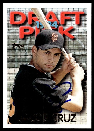 1995 Topps Baseball Jacob Cruz Rookie Auto San Francisco Giants #521 ...