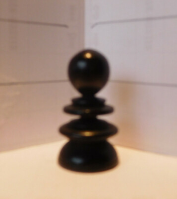 Vintage St George chess Pawn; black 33 mm Tall; 18 mm base diameter; no ...