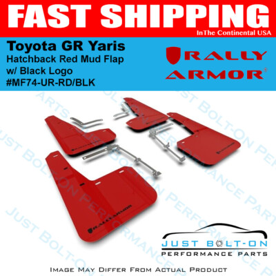 Rally Armor for 2020-2023 Toyota GR Yaris Hatchback Red Mud Flap w ...