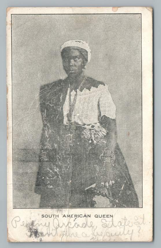 "South American Queen" Afro-Caribbean Antique UDB Postcard (Creased ...