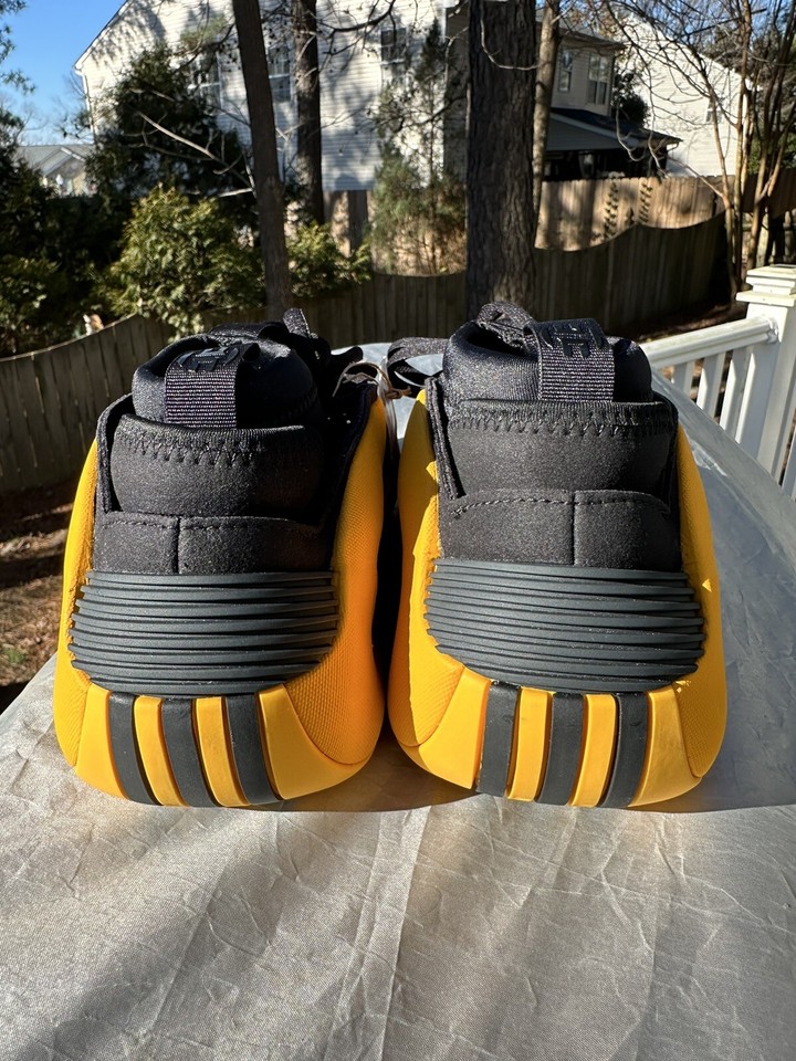 Size 8-Adidas Men's HARDEN VOLUME 8 Black Yellow Basketball Shoes ...