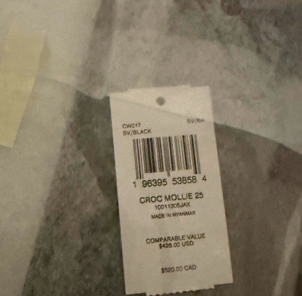 Coach Mollie 25 Womens Black/ Silver Croc Leather CW017 Zipper Tote Bag ...