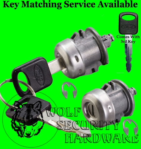 Ford Lincoln Door Key Lock Cylinder Tumbler Barrel Pair 3 Ford Logo ...