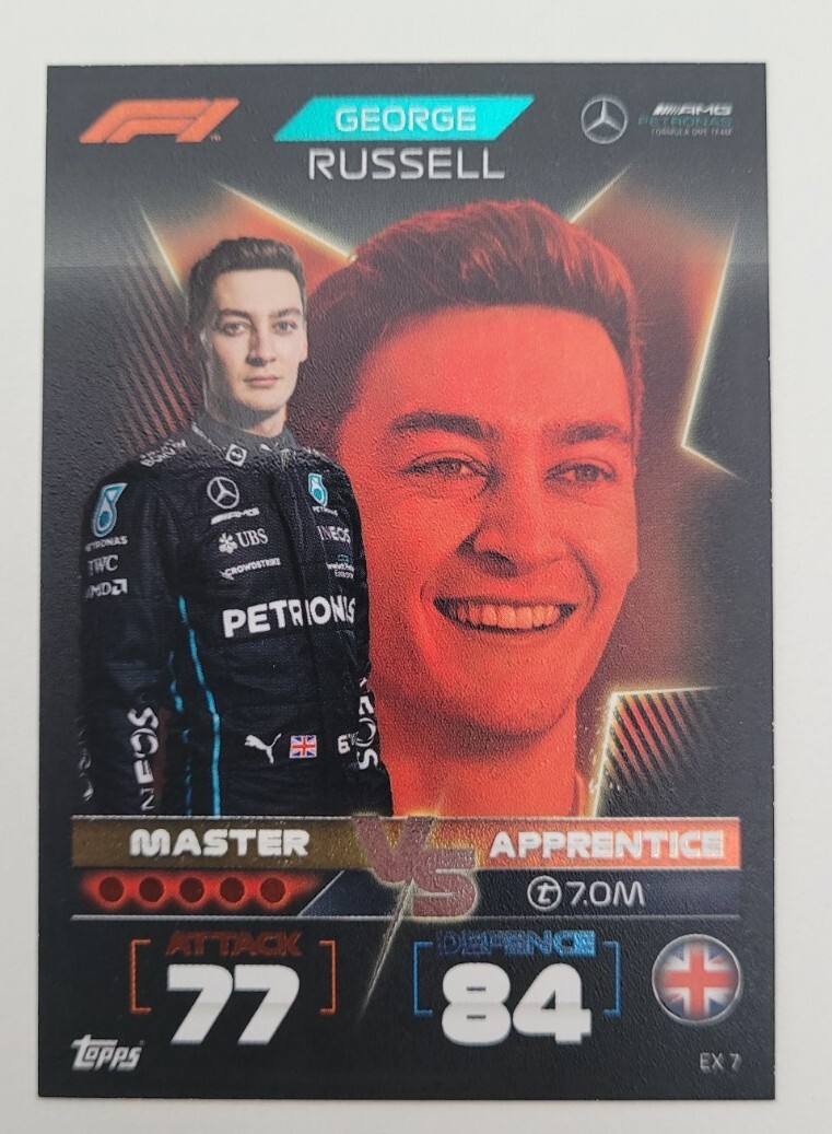 Formula 1 F1 Turbo Attax 2022 - George Russell Master vs Apprentice Mercedes | eBay