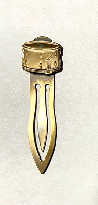 Solid Brass Bookmark- SMALL DRUM MUSIC INSTRUMENT shape design | eBay