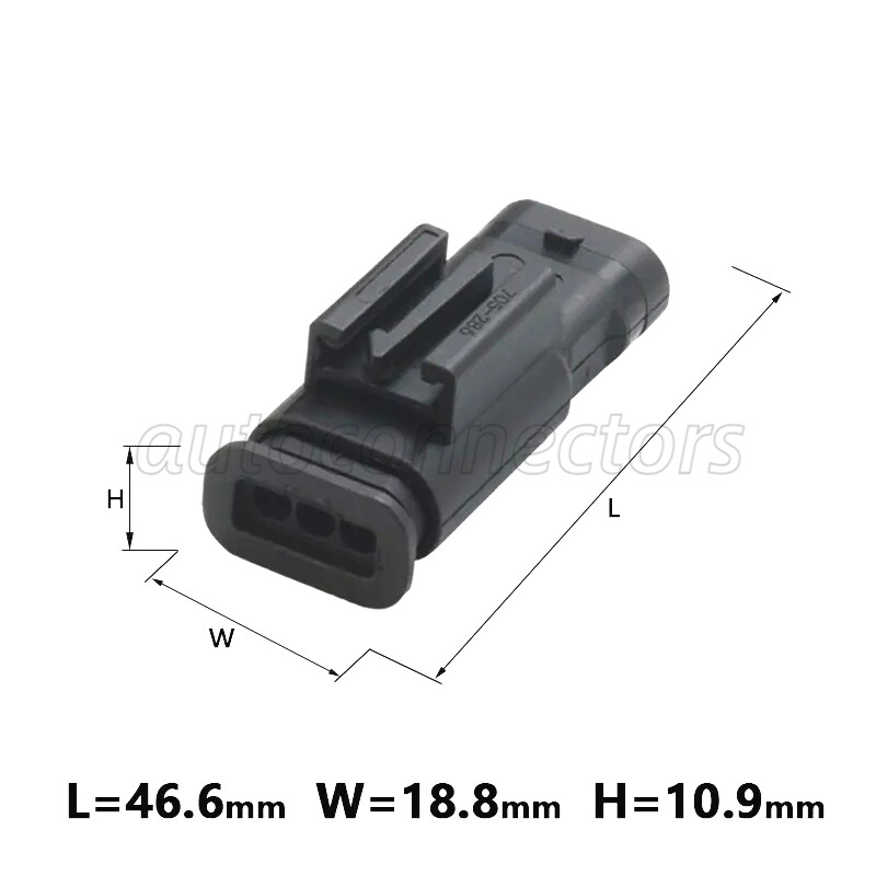 For VW Audi VAG 3 Way Pin Male Connector Kit For Parking Sensor Plug ...