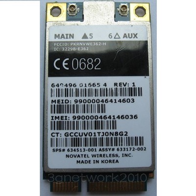 Novatel Expedite E362 3G HSPA+ 21M 2G 3G 4G LTE for HP 8560W 634513-001 ...