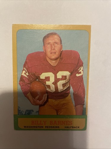 1963 Topps 160 Bill Barnes Washington Redskins GREAT CONDITION | eBay