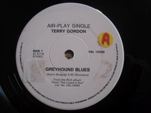Terry Gordon Vinyl 45 Greyhound Blues / Givin' The Lizard A Run RCA VAL ...